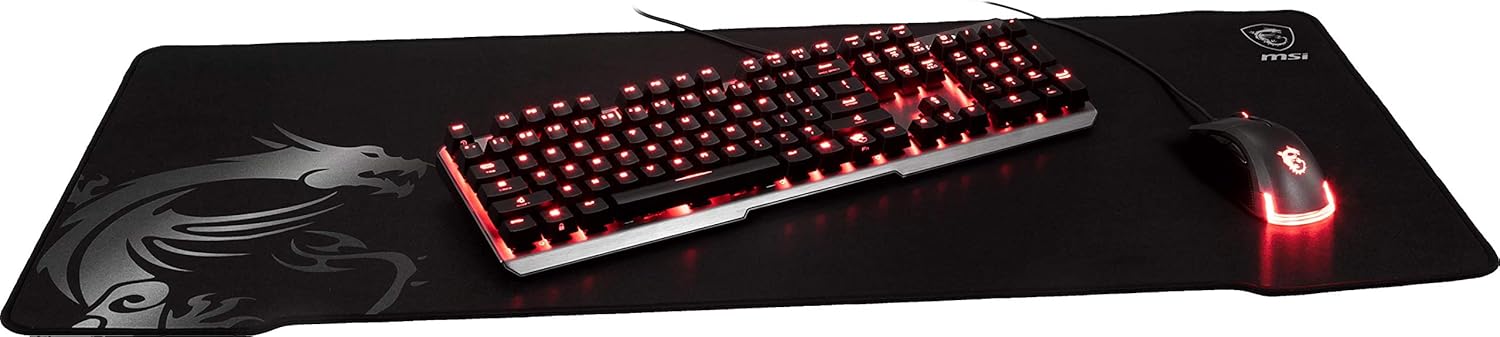 MSI AGILITY GD70 Gaming Mousepad ‘900mm x 400mm, Soft touch silk ...