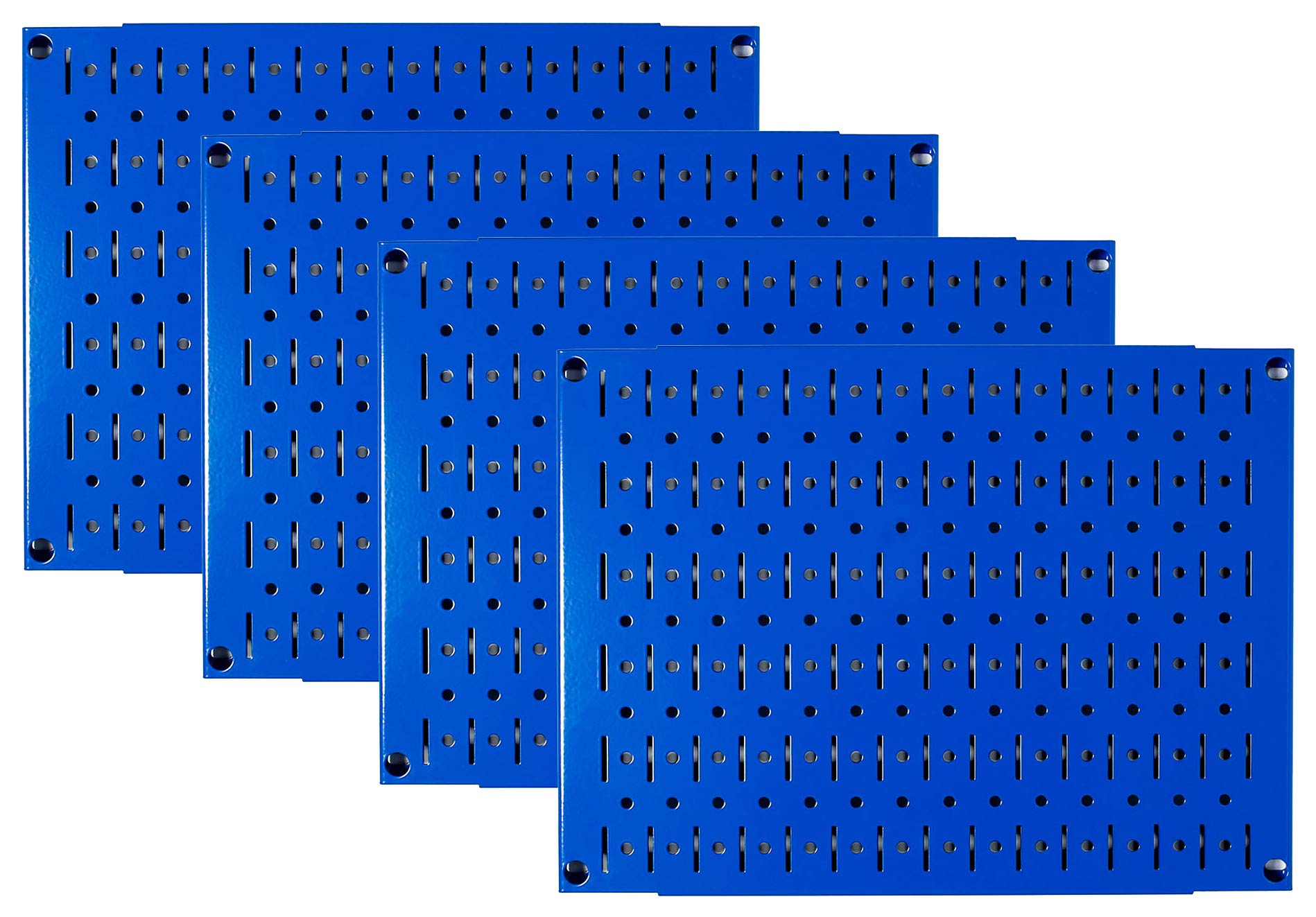 Buy Pegboard Wall Organizer Tiles - Wall Control Modular Blue Metal ...