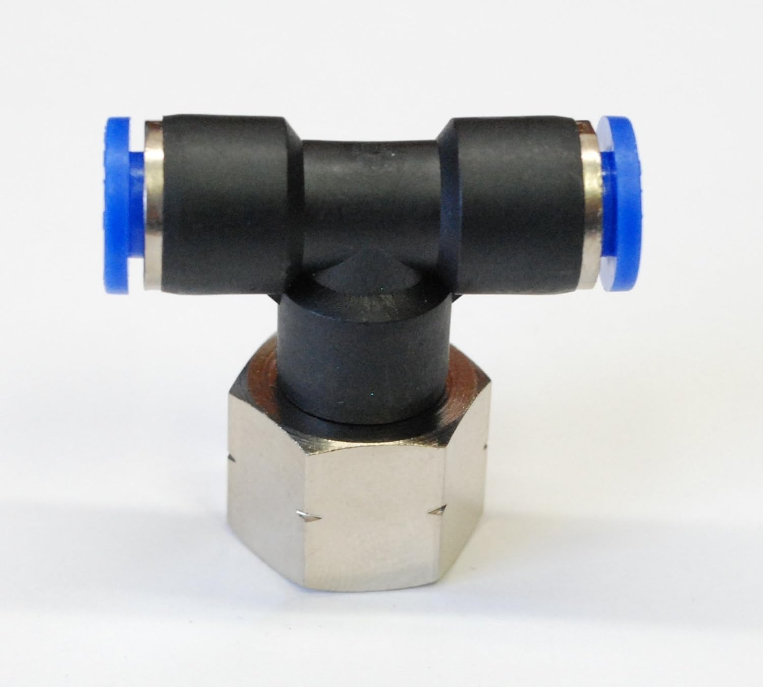 Push To Connect Female T Branch Fitting 5/16" OD, 1/8" NPT MettleAir ...