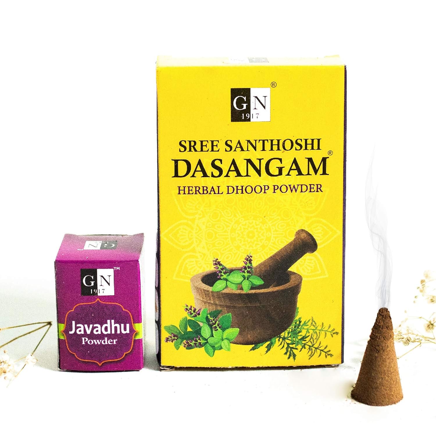 GN 1917 Dasangam & Javadhu Powder Hawan Combo (Premium DYI Value Pack ...