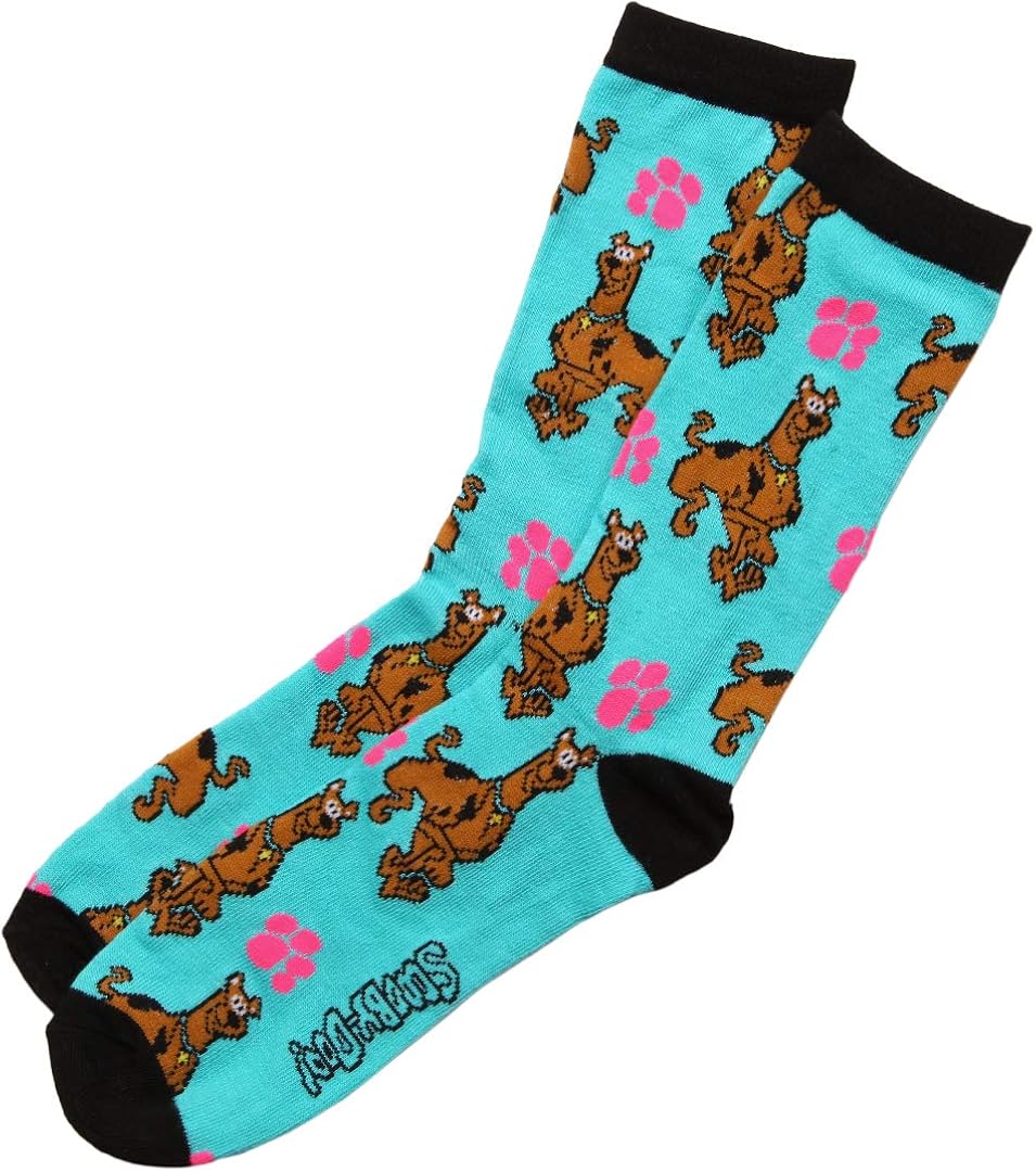 Amazon.com: Scooby Doo Pose & Paw Prints Adult Crew Socks: Clothing