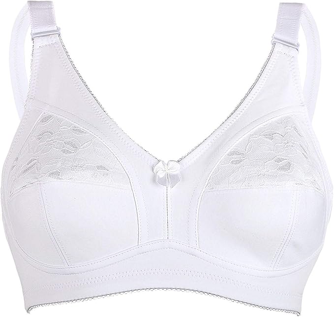 xpaccessories Damen-BH, florales Spitzen-BH, 3 Abschnitte, volle weiche ...