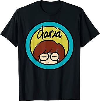 Amazon.com: Daria Classic Yellow Blue Logo Graphic T-Shirt: Clothing