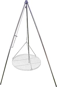 Schwenker Tripod Swing Grill with 70cm stainless steel cooking grate ...