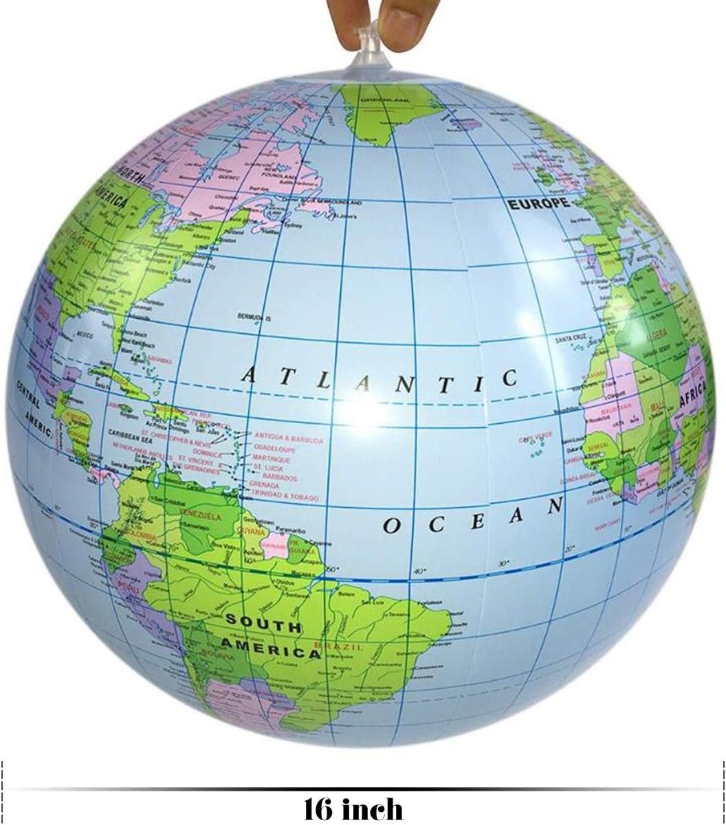 YuChiSX 5 Pack Inflatable Globe PVC World Globe Inflatable Earth Beach ...