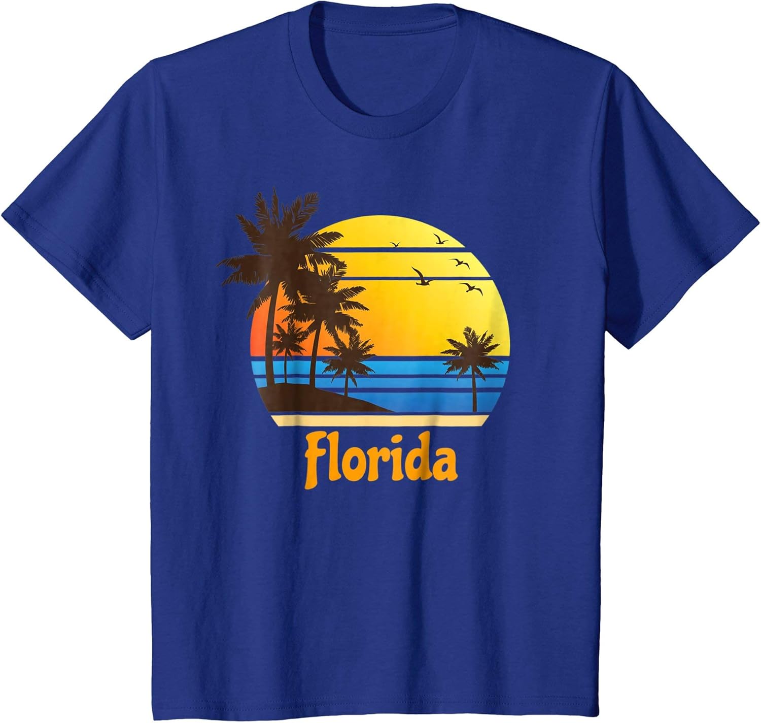 Amazon.com: Retro Florida Summer Beach Sunset Palm Tree Tshirt: Clothing