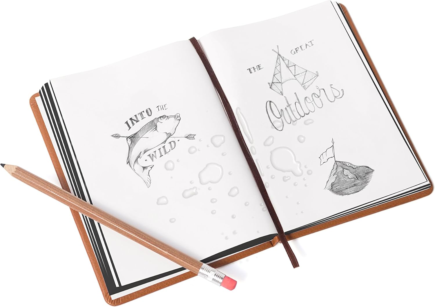 Waterproof Notebook – All Weather Faux Leather Writing Journal With ...