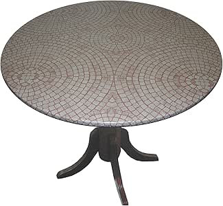 Amazon.com: Fitted Tablecloths Round - Fits 44 to 48 inch Tables ...