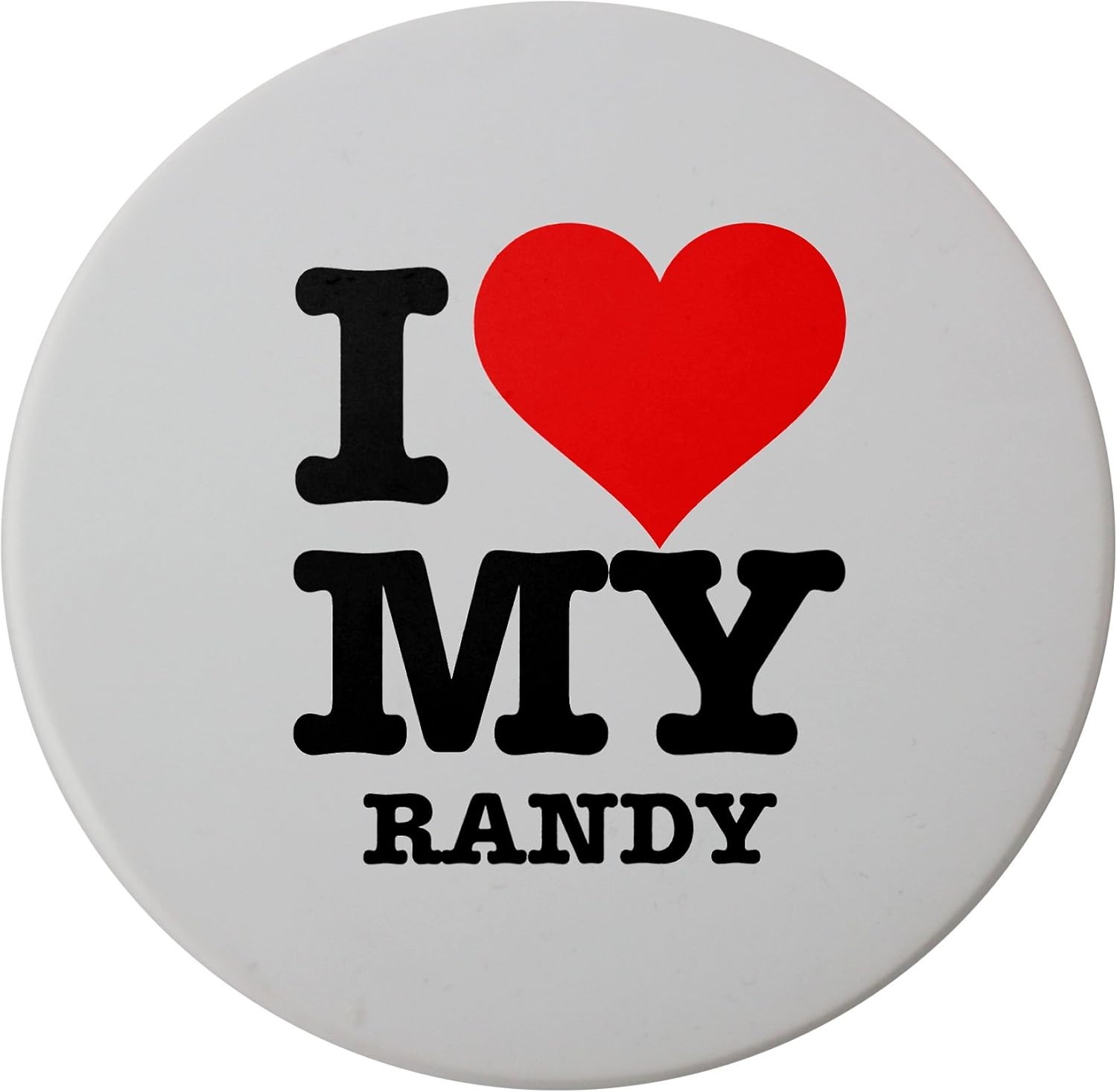 Compra Posavasos redondo de cerámica con texto "I Love My Randy" en ...