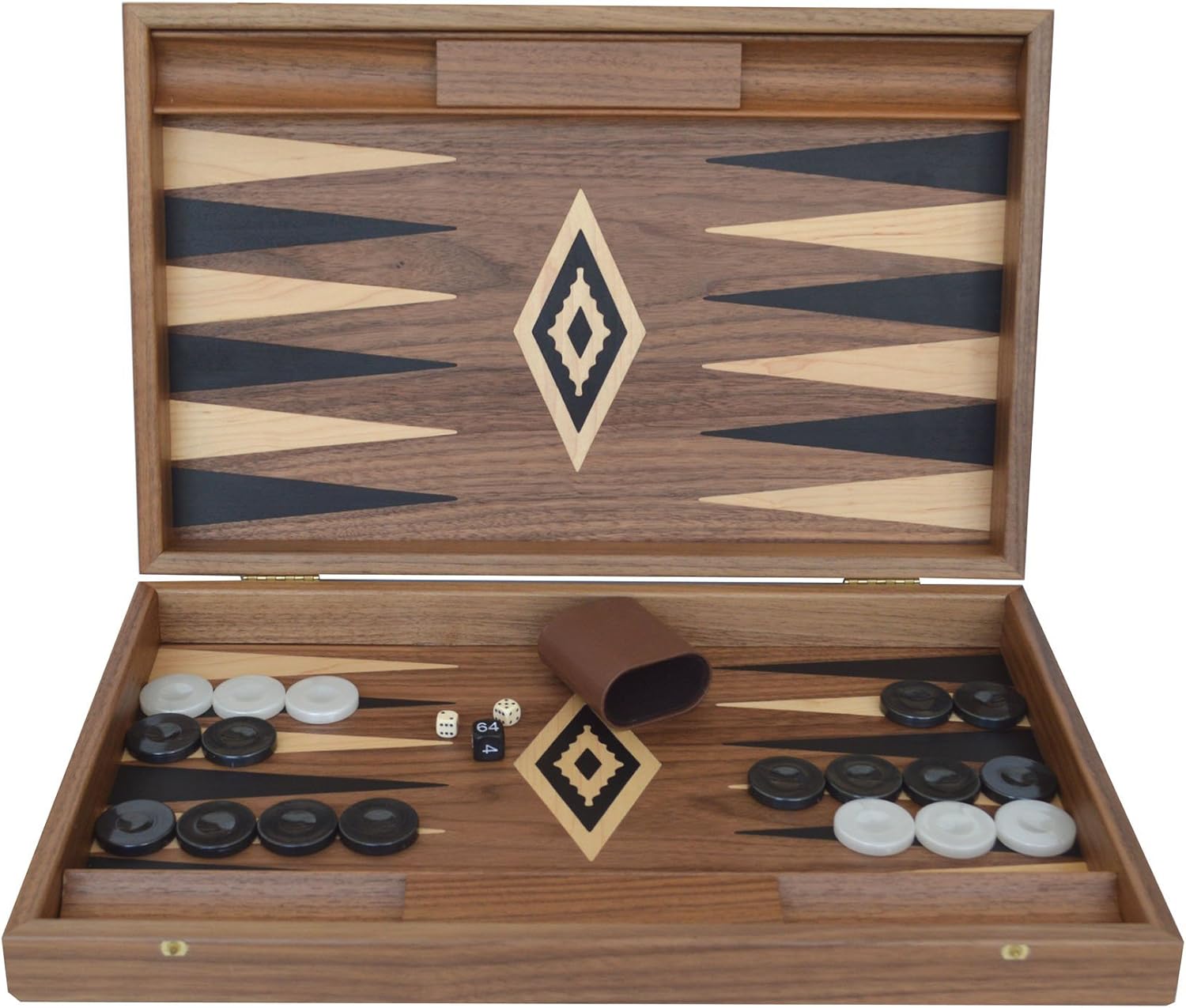 Amazon.com: Manopoulos Walnut Backgammon Set - Hand Made in Greece ...