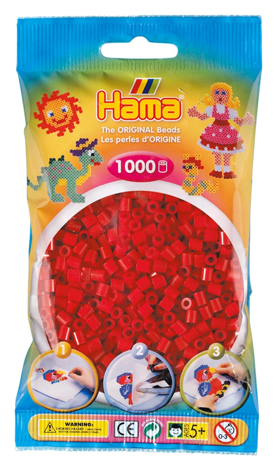 Amazon.com: Hama Beads Dark Red (1000 Midi Beads): Toys & Games