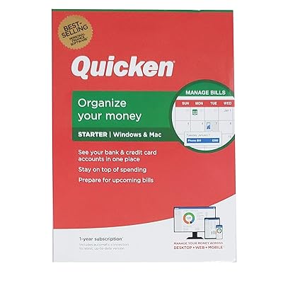 Quicken Starter: 1-Year Subscription for Windows and Philippines | Ubuy