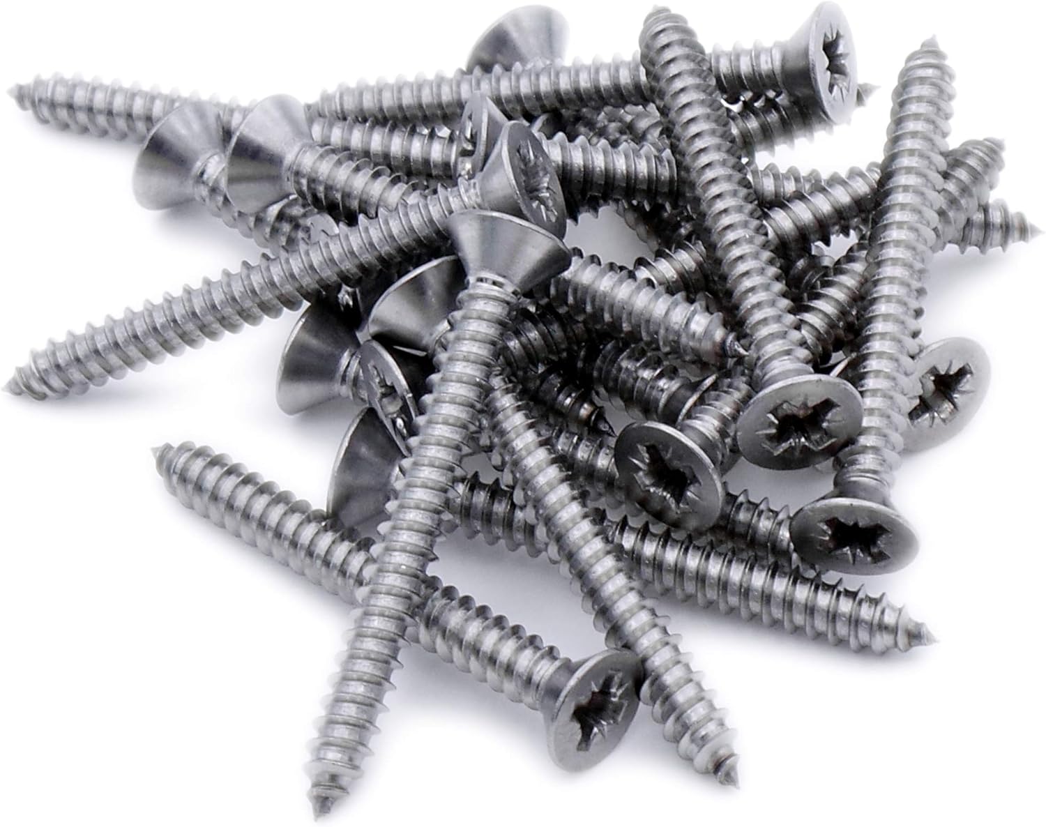 No.4 x 0.625 (2.9mm x 16mm) Pozi Countersunk Self-Tapping Screw ...