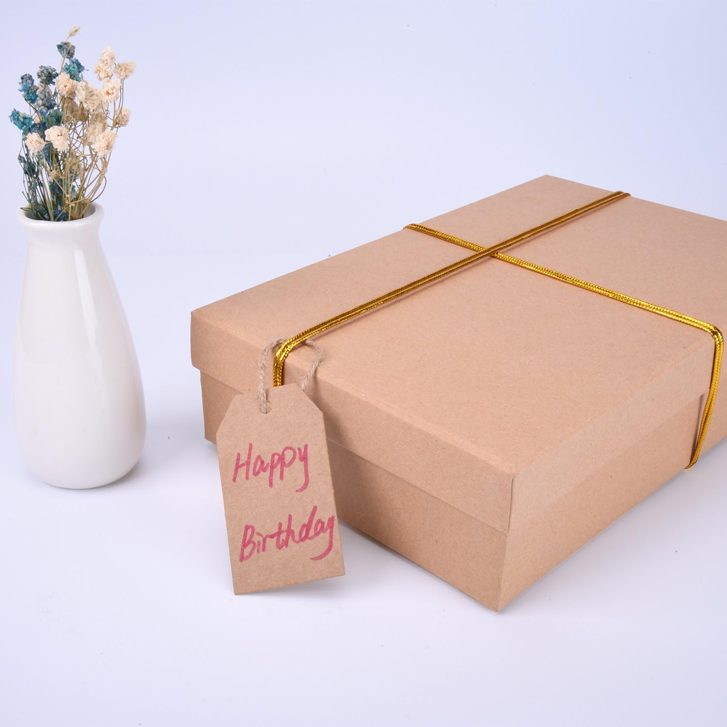 100 Pieces Kraft Paper Tags Blank Gift Tags Labels Craft Card Tag ...