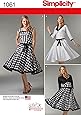 Amazon.com: Simplicity 1061 Vintage Swing Dress and Lined Jacket Sewing ...