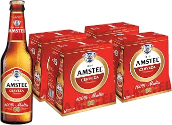 Amstel Cerveza - 4 Packs de 6 Botellas x 250 ml - Total: 6 L: Amazon.es ...