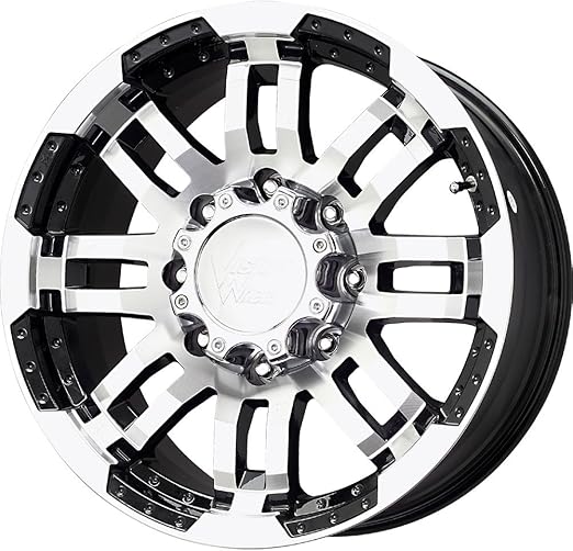 Amazon.com: Vision 375 Warrior Gloss Black Wheel with Machined Face ...