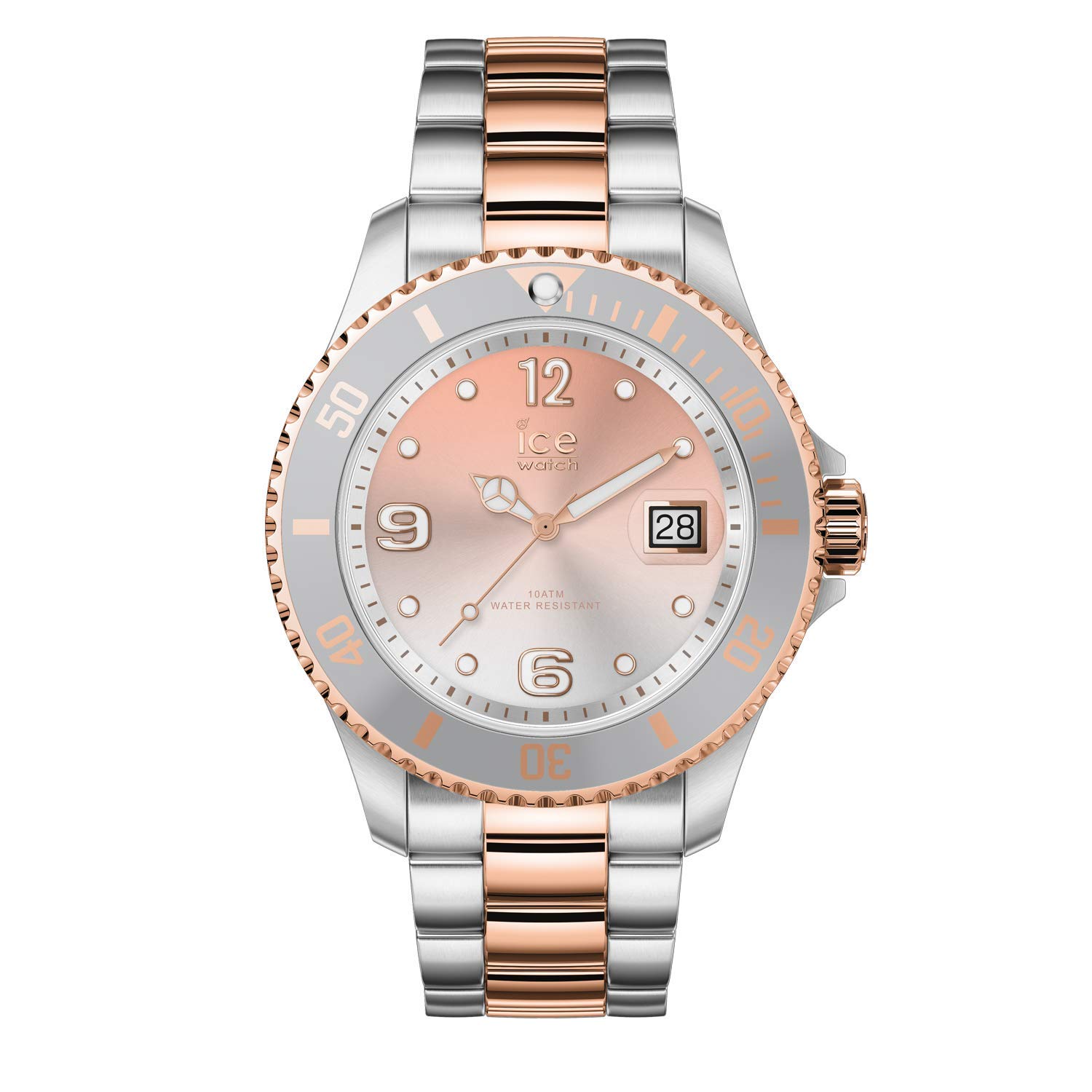 Ice-Watch - Ice Steel Silver Sunset Rose-Gold - Women's Wristwatch with ...