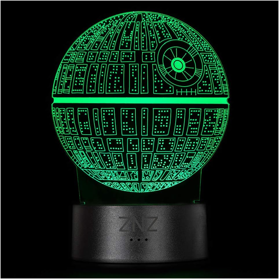 3D Star Wars Lamp, ZNZ LED Illusion Night Light, 16 Colors Changing 3 ...