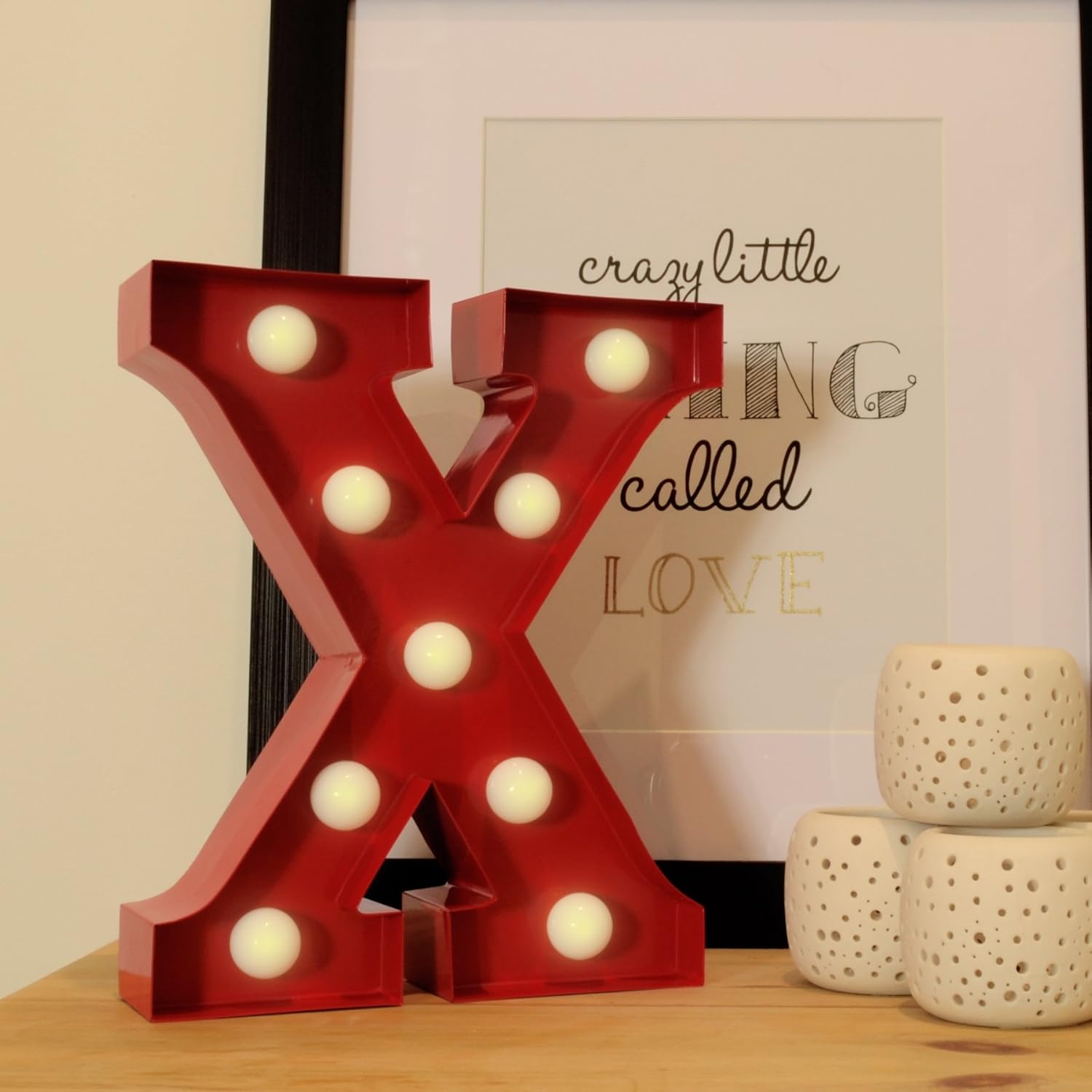 Marquee Letter Light “X” –Light Up LED Alphabet Letters –Light Bulb ...