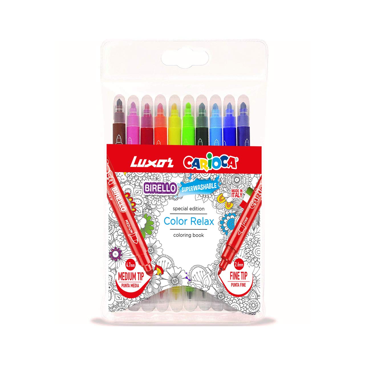 Luxor Carioca : Birello Dual and Felt Tip Nib Sketch Pens with Washable ...