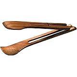 Amazon.com: Enrico 1222 EcoTeak Wood Spring Tongs: Food Tongs: Kitchen ...