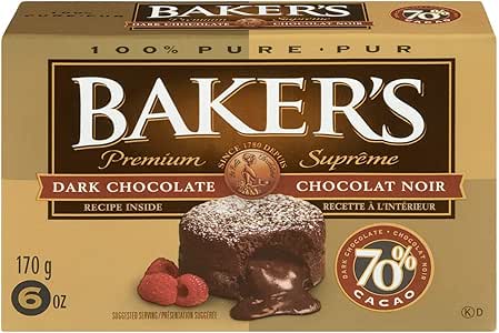 Baker's Chocolate Squares, Dark Chocolate, 170g (Pack of 12): Amazon.ca ...