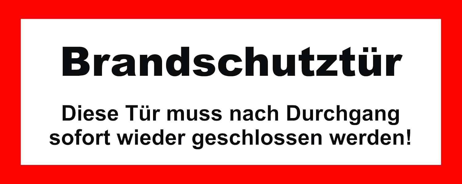 Hinweisaufkleber "Brandschutztür / Feuerschutzabschluss", Größe: 20x8cm, Art. hin_195, nach DIN ...