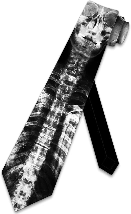 Amazon.com: Skeleton Ties Mens X-Ray Skull Spine Neck Tie by Three ...