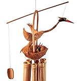 Bamboo Wind Chime Home or Garden Ornament Feng Shui 40cm Longest Chime ...