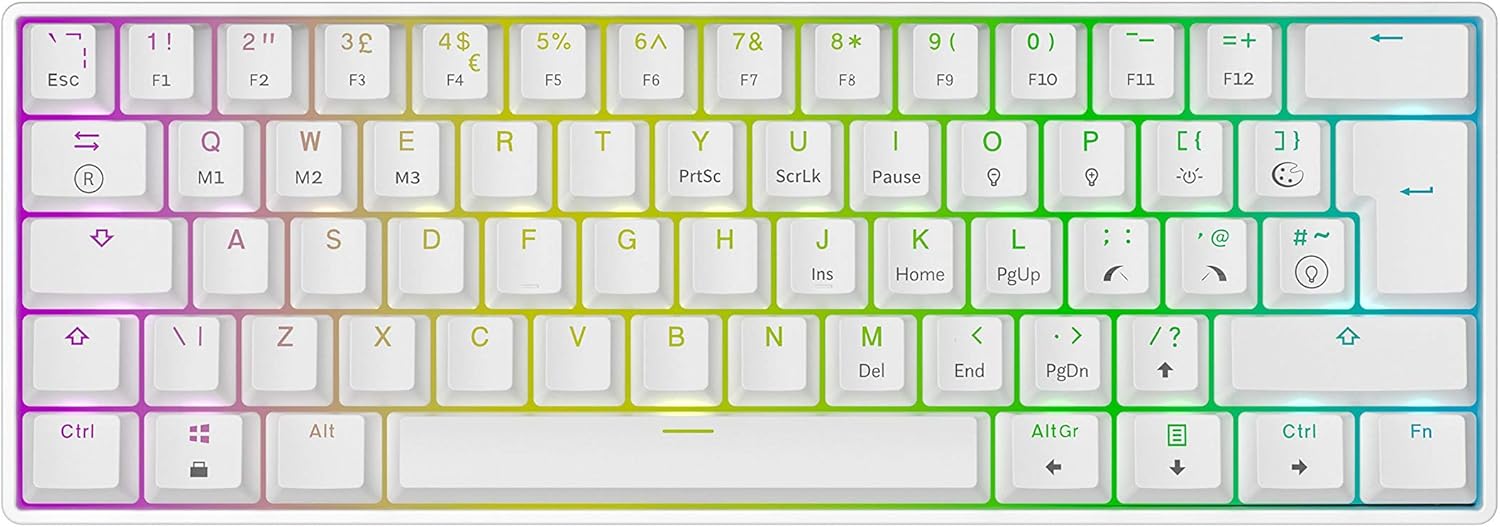 Mizar MZ60 LUNA Hot Swappable Mechanical Gaming Keyboard – 62 Keys ...