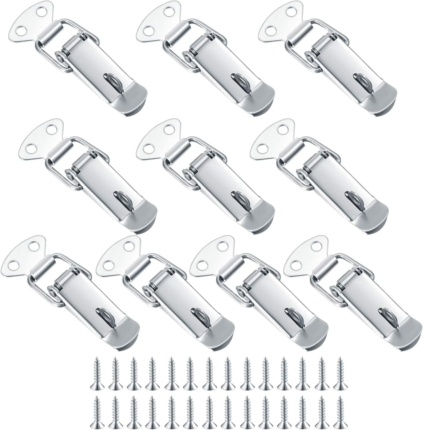 10 Pcs Spring Loaded Toggle Latch Stainless Steel Catch Clamp Clips ...
