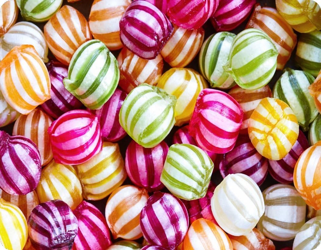 Large Glass Worktop Saver - Stripey Sweets - 50 x 40cm: Amazon.co.uk ...