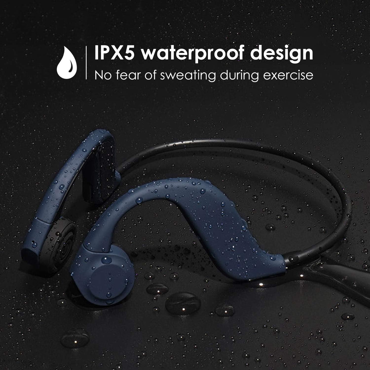 Blueooth Bone Conduction Headphones, 8G MP3 Player Bone Conduction ...