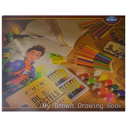 Navneet drawing book Brown (Brown) - Set of 12: Amazon.in: Office Products