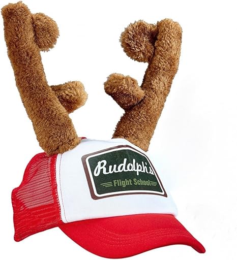 shoperama Rudolph Cap with Reindeer Antlers Hat Christmas Hat Deer ...