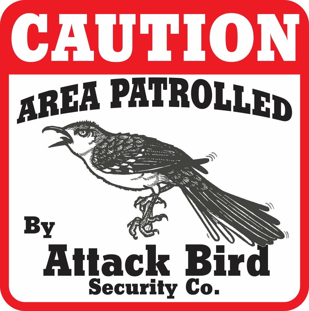 Amazon.com : Caution Attack Bird Sign : Industrial & Scientific