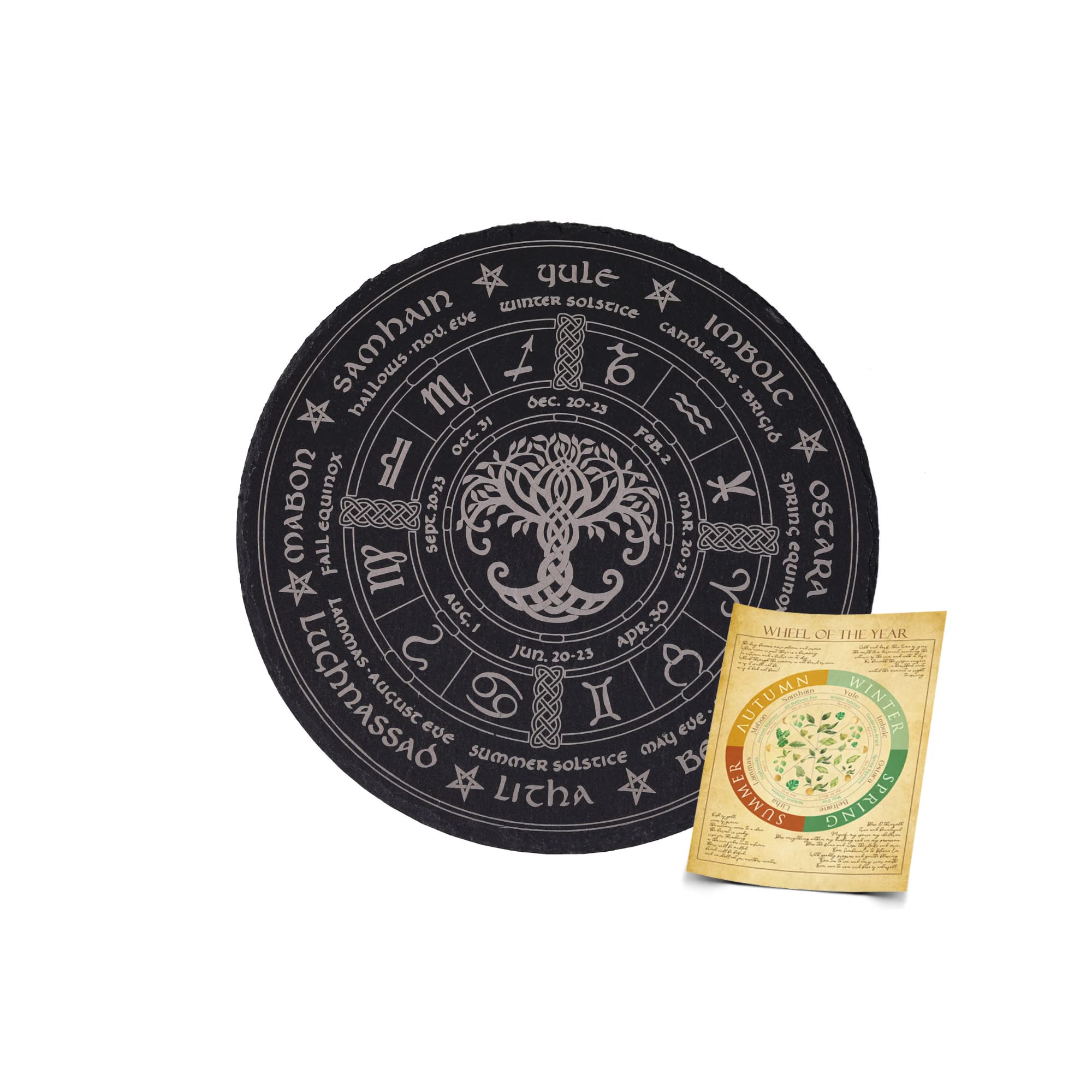 Mua Celtic Calendar Altar Tile, Witches' Annual Sabbaths, Large Slate ...