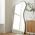 Amazon.com: POZINO Large Irregular Unique Shaped Mirror, Big Asymmetrical Wall Mirror, Black ...