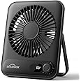 Amazon.com: WHATOOK Small Desk Fan Personal Fans: 2000mah 10 Hours ...