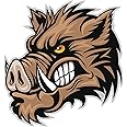 Amazon.com: EW Designs Angry Wild Boar Head Cartoon Vinyl Decal Bumper ...