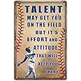 Amazon.com: Vintage Baseball Wall Art Decor Baseball Room Sign Baseball ...