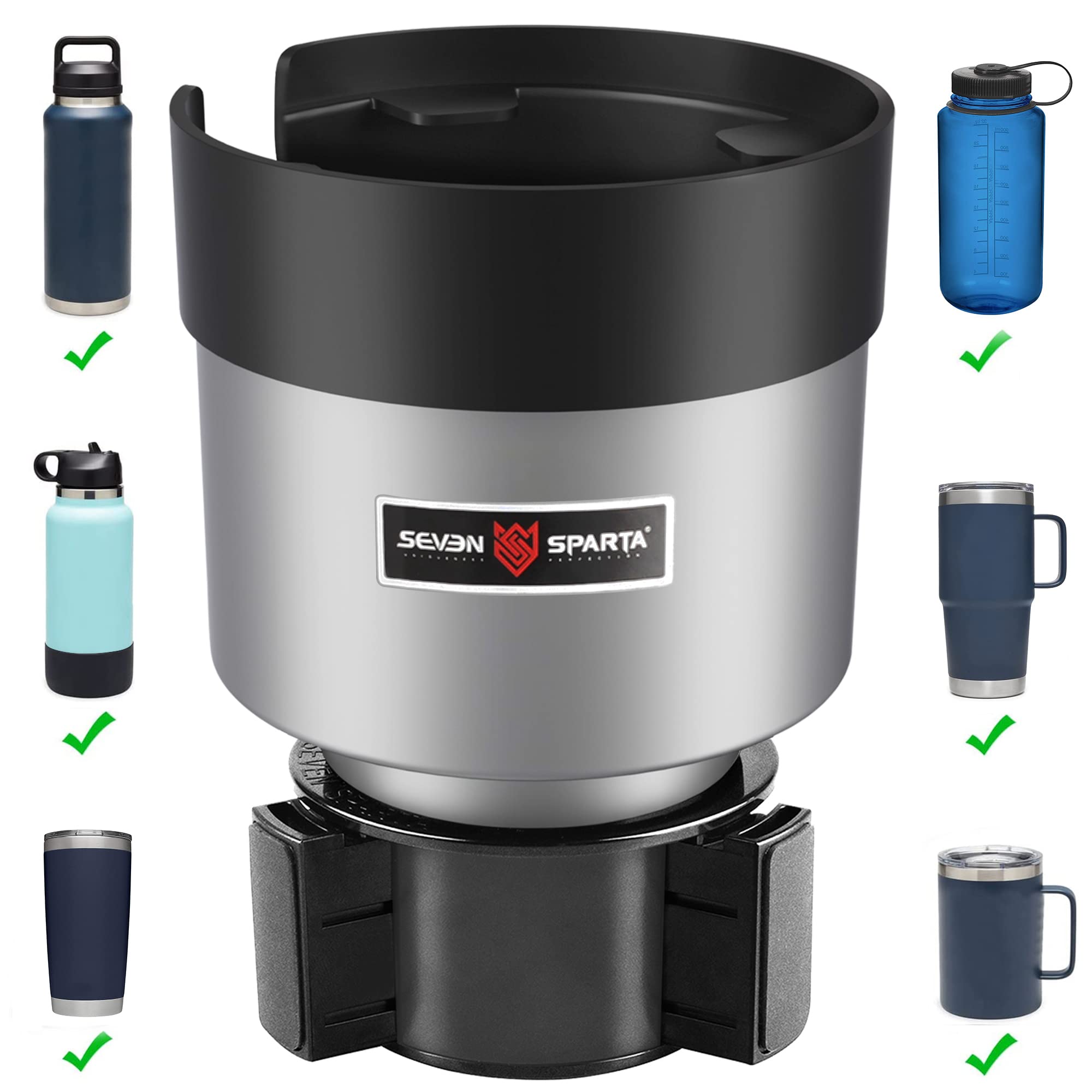 Seven Sparta Car Cup Holder Expander with Adjustable Base, Compatible ...