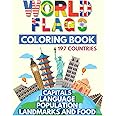 World Flags Coloring Book: Learn All Countries of the World / Geography ...