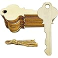 Amazon.com: 30pcs Key Wood DIY Crafts Cutouts Blank Wooden Key Shaped ...