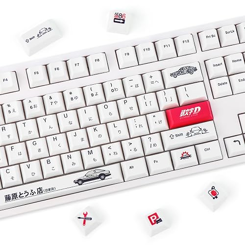 YIMAGUJRX Initial D Keycaps - AE86 PBT Japanese Keycaps, 121 Keys ...