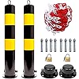 Amazon.com: Driveway Security Post Barrier 2-Pack Parking Bollards with ...