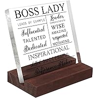 Amazon.com: Maitys Boss Lady Gifts for Women Acrylic Boss Lady Sign ...