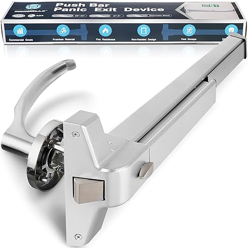 IRONWALLS Commercial Door Push Bar Panic Exit Device with Exterior ...