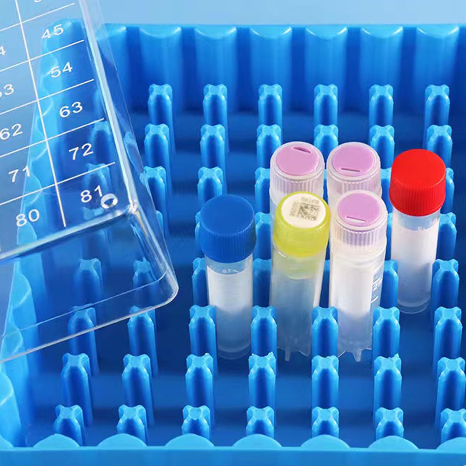 Cryogenic Boxes - Cryogenic Storage Box With Snap Clasp Lid,Blue/100...